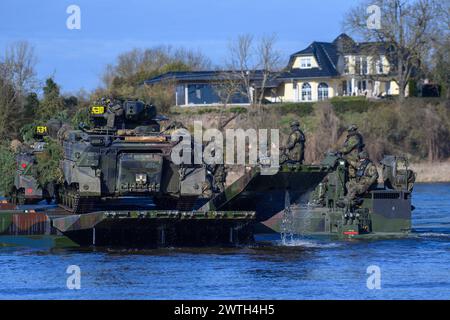 18 March 2024, Saxony-Anhalt, Hohengöhren: A Bundeswehr truck rolls ...