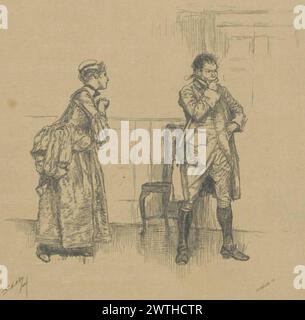 Edwin Austin Abbey - Couple in 18th Century Costume Stock Photo - Alamy