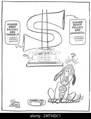 Cartoon - His Master's Voice. John Collins (1917-2007 Stock Photo - Alamy