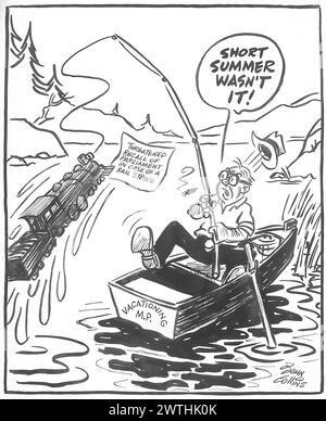 Cartoon - Hooked. John Collins (1917-2007 Stock Photo - Alamy