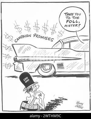 Cartoon - The Solid Gold Cadillac. John Collins (1917-2007 Stock Photo ...