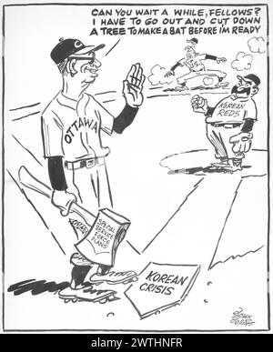 Cartoon - Casey at the Bat. John Collins (1917-2007 Stock Photo - Alamy