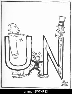 Cartoon - House Divided. John Collins (1917-2007 Stock Photo - Alamy