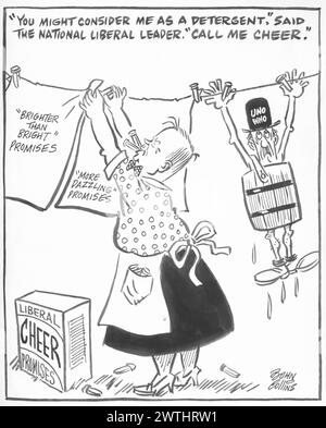Cartoon - Through the Wringer. John Collins (1917-2007 Stock Photo - Alamy