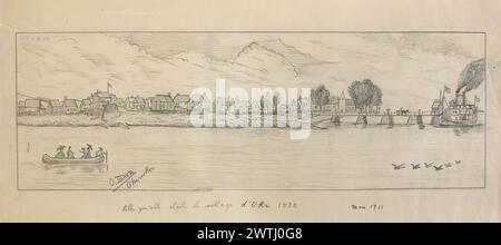 Drawing - Village of Oka as it was in 1872 Stock Photo - Alamy