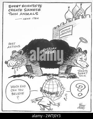 Cartoon - Two Faced. John Collins (1917-2007 Stock Photo - Alamy