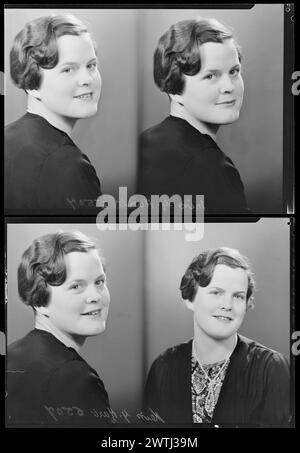 Miss N Hart gelatin silver negatives, black-and-white negatives, studio ...