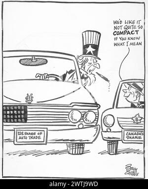 Cartoon - The Year of the Compacts. John Collins (1917-2007 Stock Photo ...