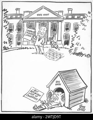 Cartoon - House Divided. John Collins (1917-2007 Stock Photo - Alamy