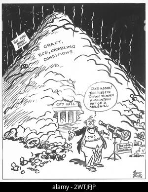 Cartoon - Mountain Out of a Molehill. John Collins (1917-2007 Stock ...