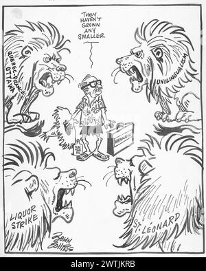 Cartoon - Daniel in the Lions' Den. John Collins (1917-2007 Stock Photo ...