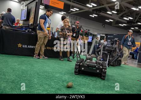 The US Army hosts an expo booth during SXSW on March 10, 2024. (Photo ...