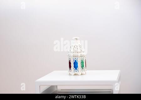Isolated ramadan fanos on white background with copy space and mock up ...
