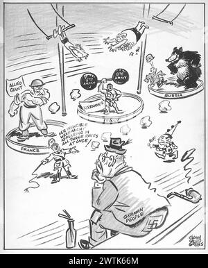 Cartoon - Three-Ring Circus. John Collins (1917-2007 Stock Photo - Alamy