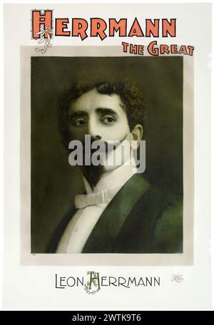 Magic poster - Herrmann The Great Co Stock Photo - Alamy