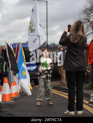 Birmingham, UK. 17th March, 2024. St Patrick's Day Parade 2024 makes a ...