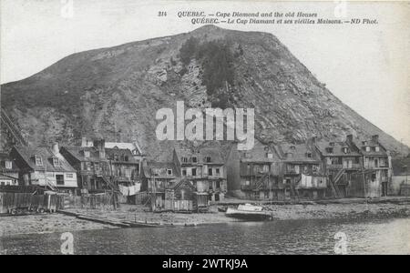 Collotype - Houses, Cape Diamond, Quebec City, QC, about 1907 Neurdein ...