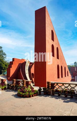 India, New Delhi, Parliament Street, Jantar Mantar, Zentraler Turm des ...