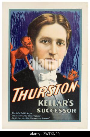 Magic poster - Thurston - Kellar's Successor Stock Photo - Alamy