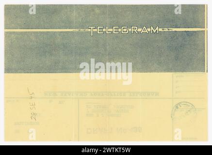 Telegram, WWII telegrams Stock Photo - Alamy
