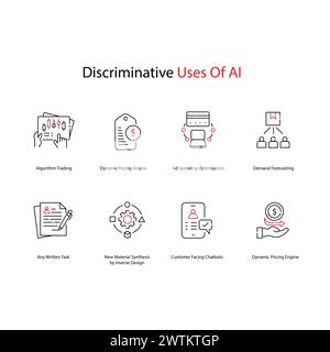 Discriminatory AI Practices Vector Symbols Mitigating Bias in ...