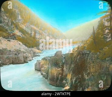 Transparency - Hell's Gate, Fraser River Canyon, BC, about 1907 Stock Photo - Alamy