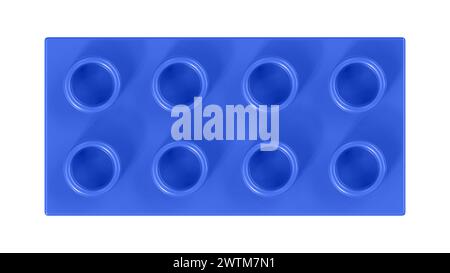 Royal Blue Lego Block Isolated on a White Background. Close Up View of ...