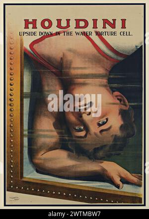 Poster for Houdini Water Torture Cell performance Stock Photo - Alamy