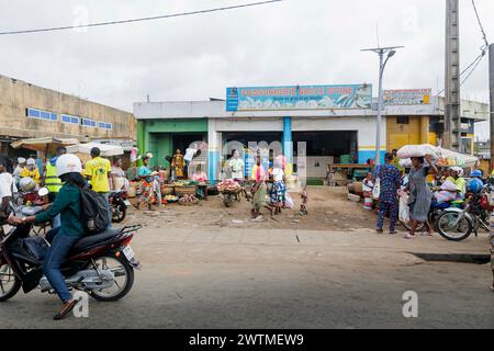 Street scene in Bohicon, March 6, 2024 Stock Photo - Alamy