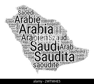Vector map of Saudi Arabia word cloud, eps10 vector Stock Vector Image ...