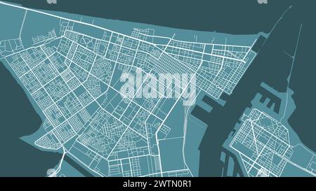 Map of Port Said, Egypt. Detailed city vector map, metropolitan area ...
