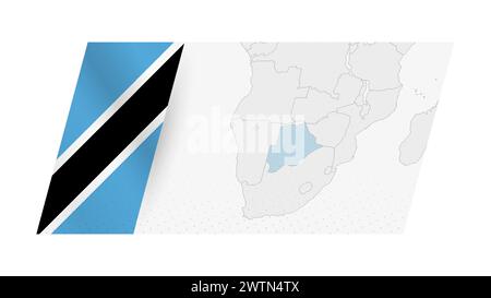 Gaborone map, capital city of Botswana. Municipal administrative area map with buildings, rivers ...