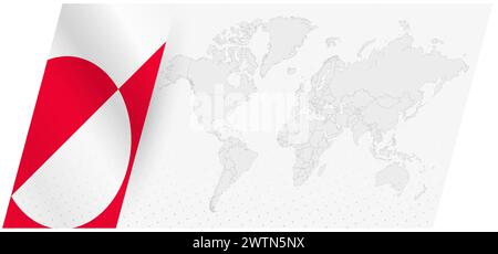 Greenland Flag in Map, Greenland Map with Flag, Country Map, Greenland ...