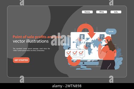 Point of Sale Profits Analysis. Visual representation of global sales ...