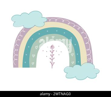 Naive art simple decorative flower floral spring pictogram isolated ...