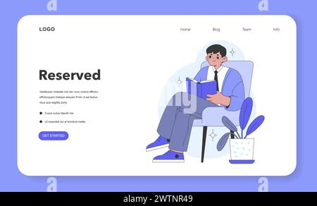 Reserved personality type from Big Five. A contemplative person ...