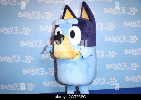 Bluey attends the UK premiere of Bluey's Big Play at Southbank Centre’s ...