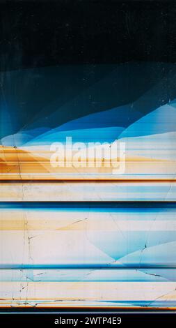 Cracked screen matrix distortion broken glass dust Stock Photo - Alamy