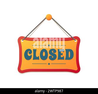 Wooden closed hanging signboard. Vintage made of wood door sign for ...