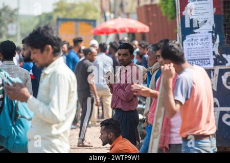 Gautam Buddh Nagar, India. 18th Mar, 2024. A needy Muslim mason with ...
