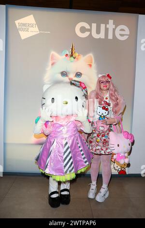 Hello Kitty and Amy-Louise Allen attend the launch of 'CUTE' exhibition ...