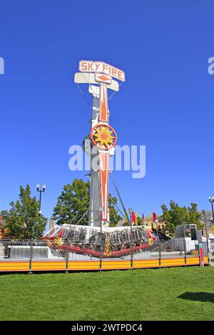 Utah State Fair with blue sky and clouds by FUNNEL CAKE Vendor Stock ...