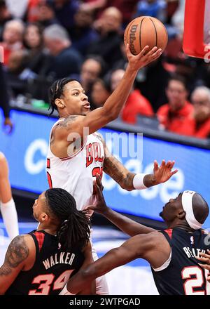 Chicago Bulls forward Dalen Terry (25), left, guards Brooklyn Nets ...