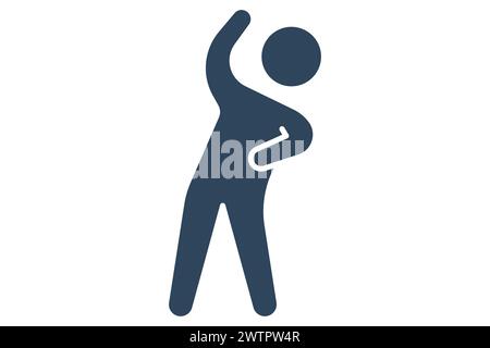 Bodybuilder male figure icon, GYM logo template, athletic man sign ...