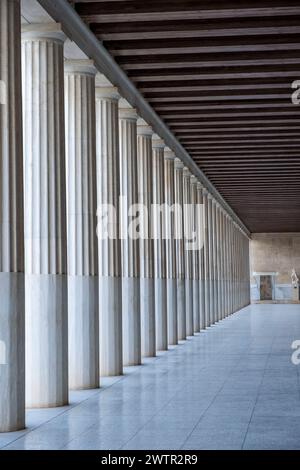 the ancient Stoa of Attalos Athens Greece Stock Photo - Alamy