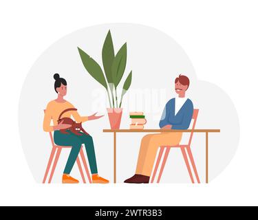 Professional Modern Woman and Pet Dog Silhouette Interaction Vector ...