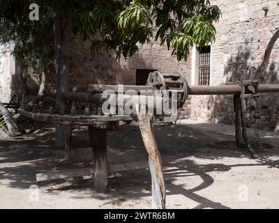 Old mill donkey powered Loreto village old mission on sunny day Baja ...