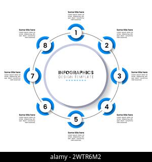 Blue circles steps vector infographic template Stock Vector Image & Art - Alamy