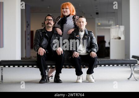 (L-R) Nathan Howdeshell, Hannah Blilie and Beth Ditto of Gossip ...