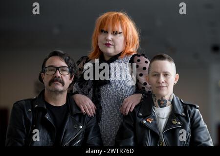 (L-R) Nathan Howdeshell, Hannah Blilie and Beth Ditto of Gossip ...